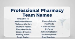 300+ Pharmacy Team Names for Healthcare Professionals