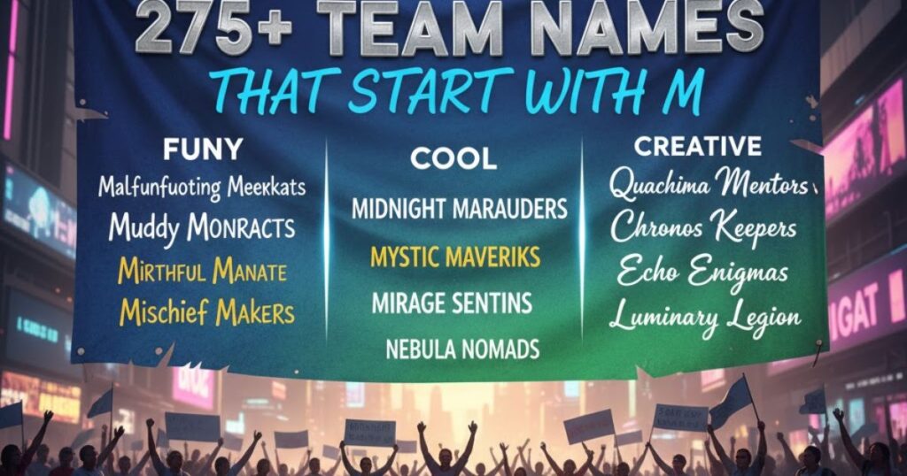 275+ Team Names That Start With M – Funny,Cool & Creative