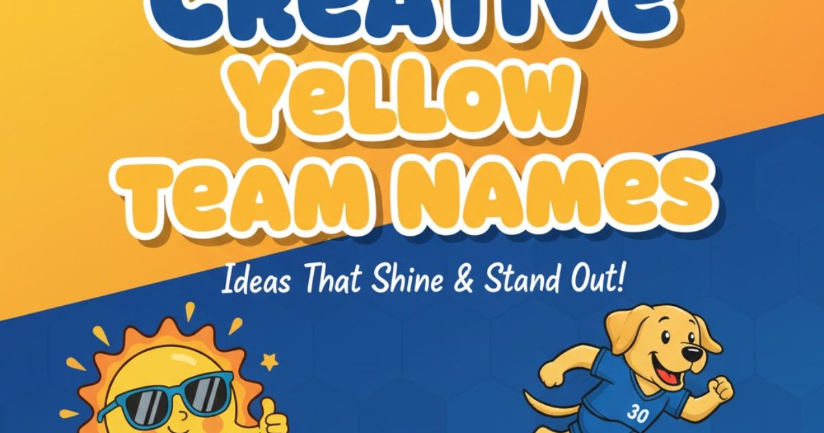 301 Best Yellow Team Names That Are Funny, Cool & Unique