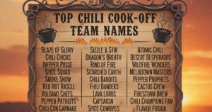 275 Top Chili Cook Off Team Names for a Spicy Win